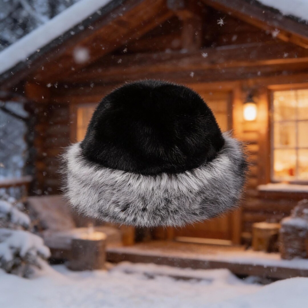 Women’s Fuzzy Two-tone Bucket Hat | Winter Fluffy Warm Hat | Cozy ...