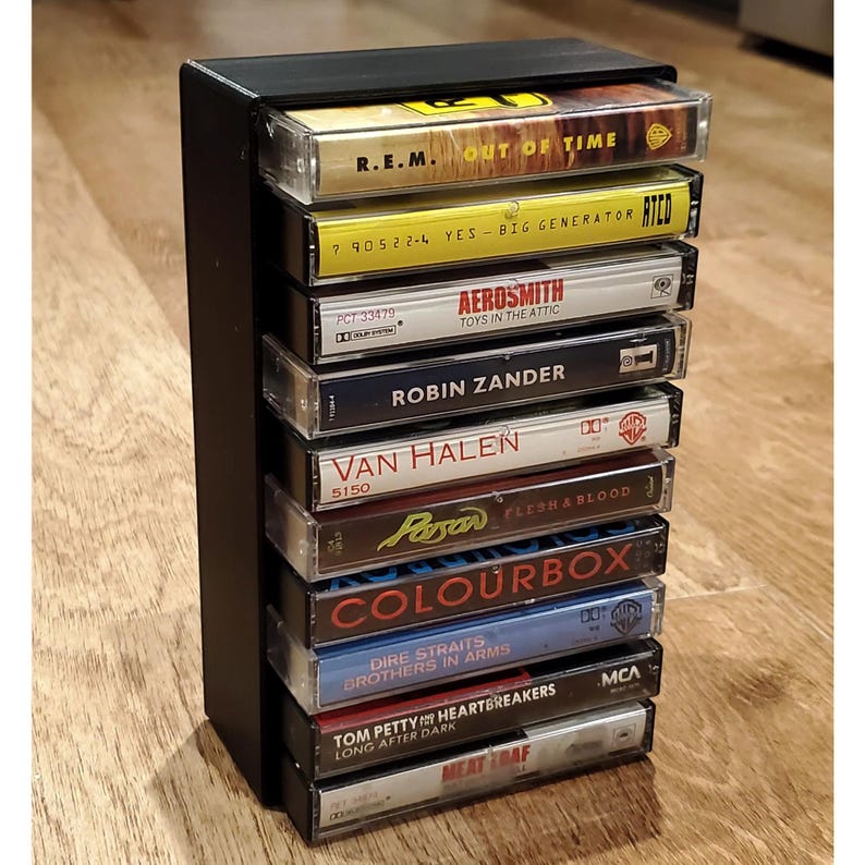 Wall Mounted Cassette Tape Rack – Holds 10 Tapes Total | Retro Music ...
