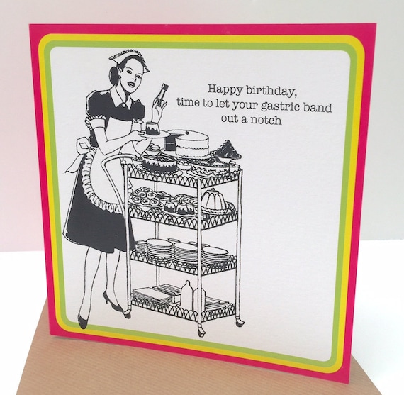 Cheeky BIRTHDAY card for dieters or cake lovers adult humour | Etsy