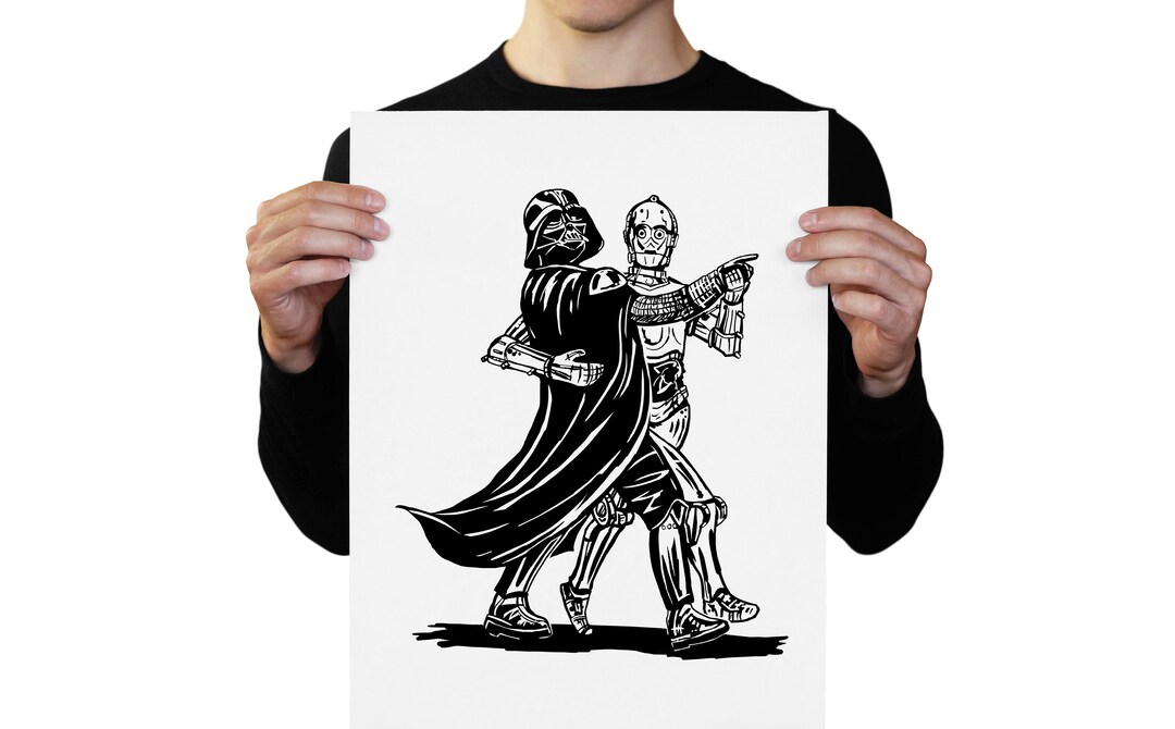 Darth C3PO Ballroom Dancing Star Wars Mashup Signed A3 DIGITAL PRINT - Etsy