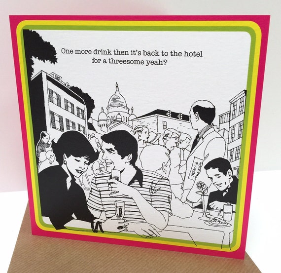 Humourous Cheeky/rude Retro GREETINGS or BIRTHDAY Card for | Etsy UK