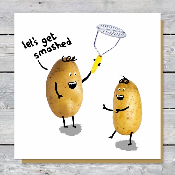 A Quirky Punning Potato BIRTHDAY or GREETINGS Card for | Etsy
