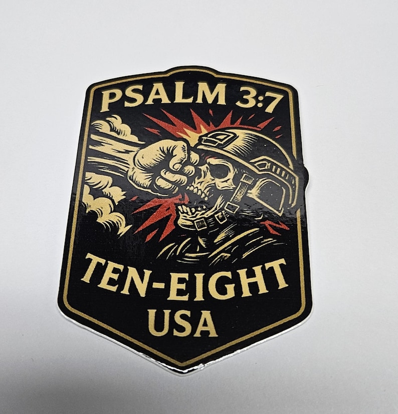 Psalm 3:7 Tactical Vinyl Sticker - Etsy