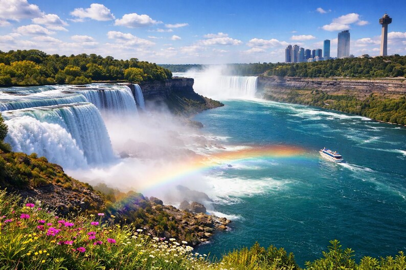 Niagara Falls Wall Art Printable | Waterfall Landscape Digital Download ...