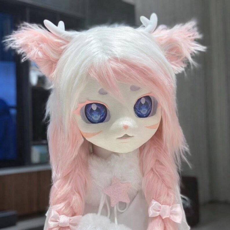 Handmade Fursuit Head | Cute Anime Style Animal Mask | Custom Mascot ...