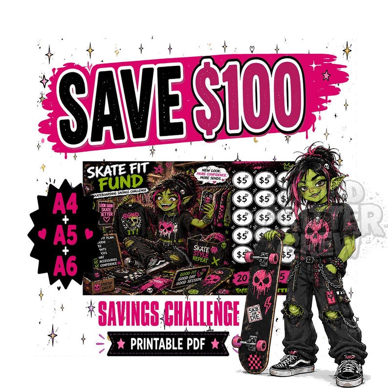 Skate Fit Fund Savings Challenge | Skateboarding Clothing Fund | Save ...