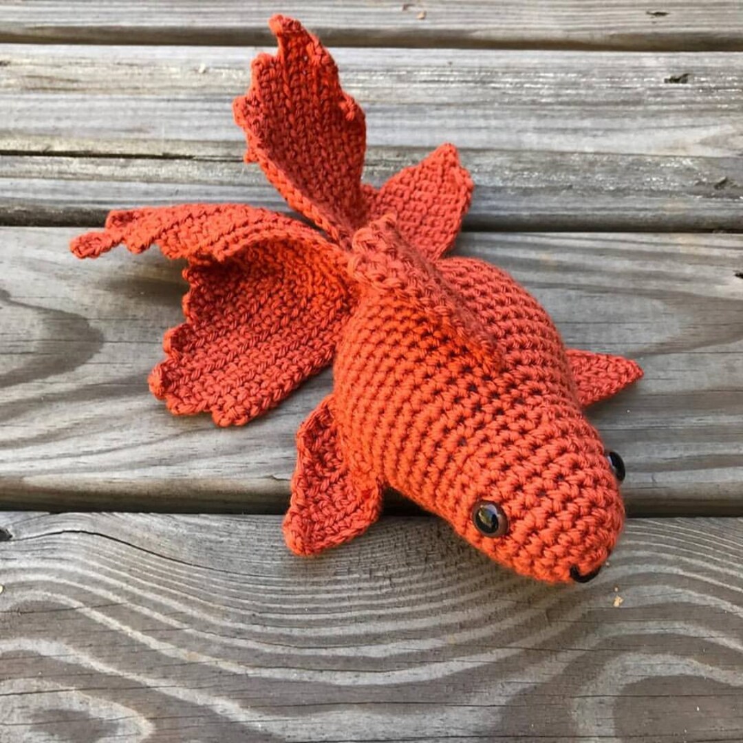 Goldfish Toy Crochet Fish Toy Orange Goldfish Goldfish - Etsy