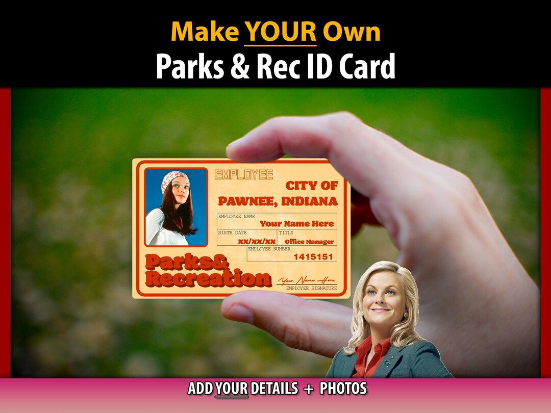 Custom 70s Parks & Rec ID Card – Pawnee Employee Cosplay Prop - Etsy