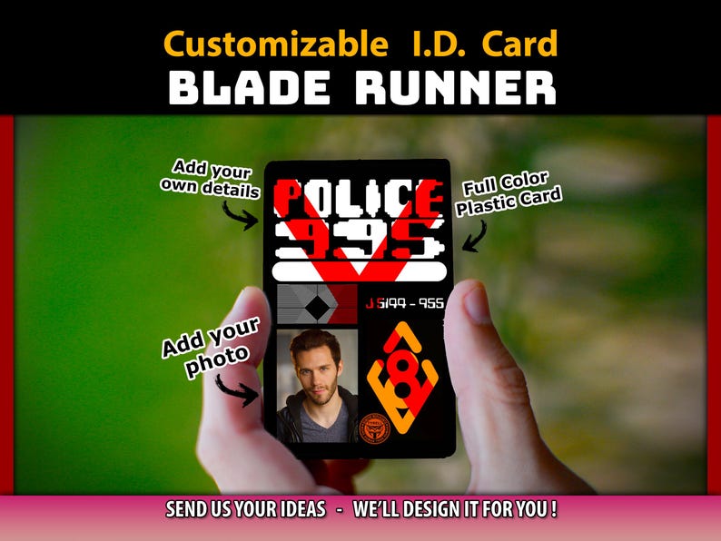Customizable Blade Runner ID Card | Plastic Prop for Cosplay, Cyberpunk ...