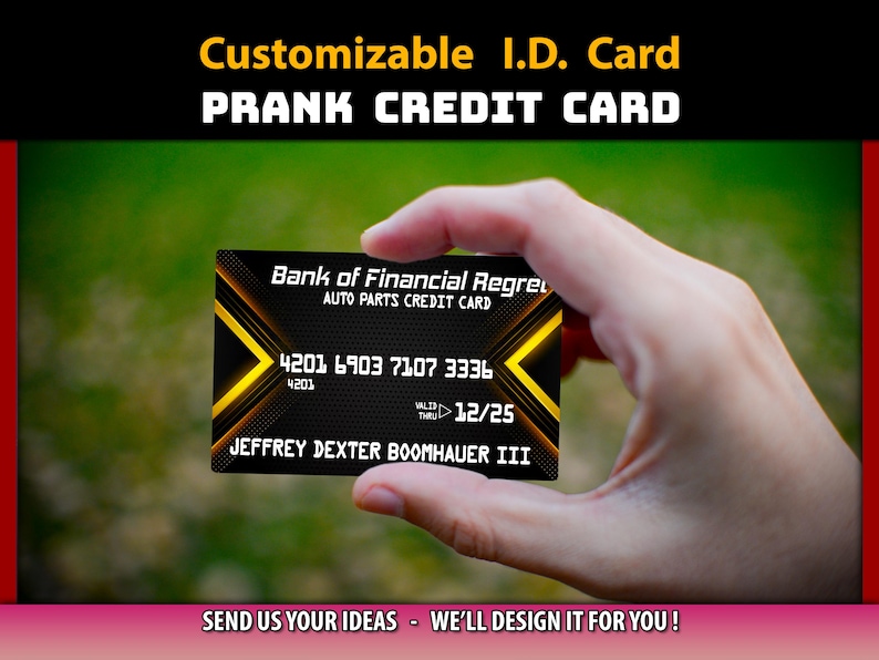 Pokémon Credit Card - Custom Prop - Full Color Cosplay Prank Gift - Etsy