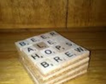 Scrabble Coasters - Etsy