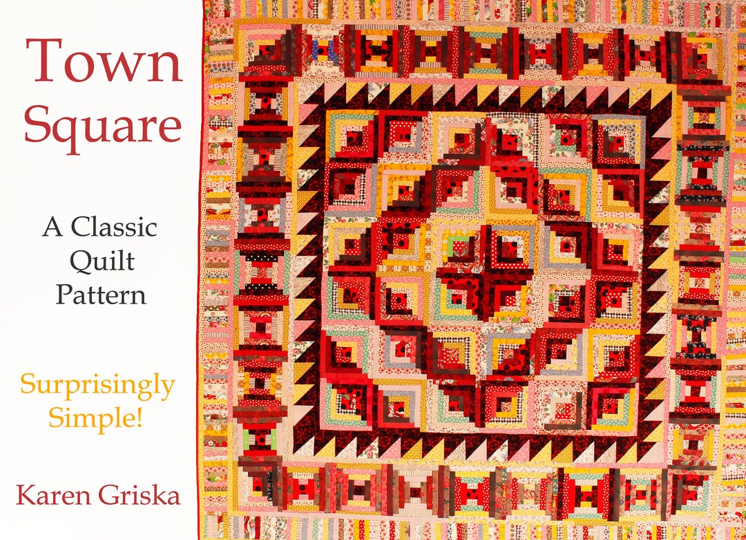 Town Square Quilt Pattern: Log Cabin & Medallion Variations (digital ...