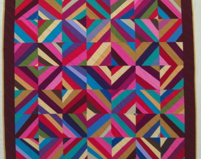 Colorful String Quilt, Wall Quilt, Solid Multi Colors, 44" X 44" - Etsy