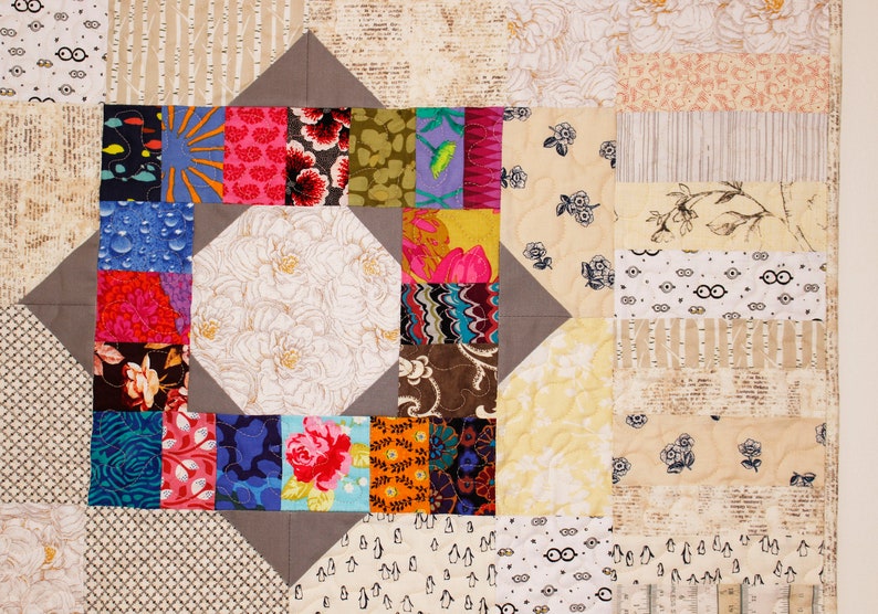 Fair and Square Quilt Pattern: Scrap Patchwork (44" X 61") (instant ...