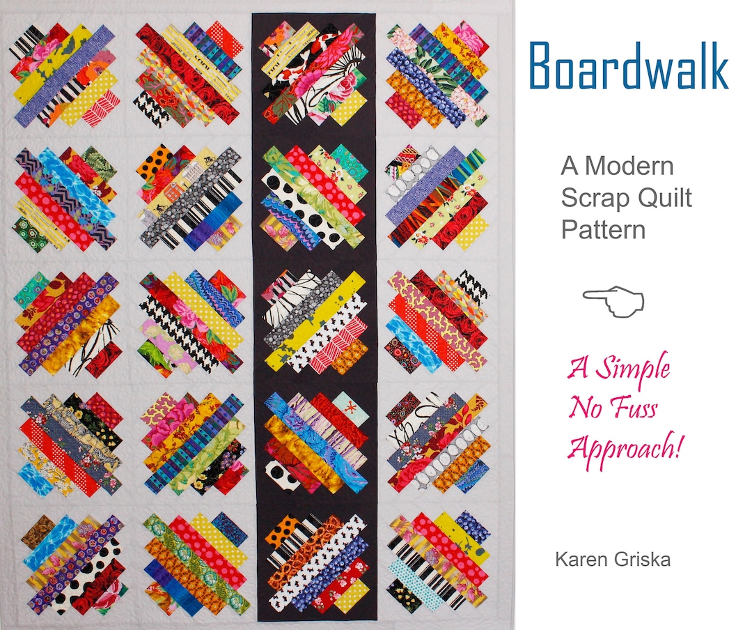 Boardwalk Modern Quilt Pattern Scrap Quilt Throw Quilt Lap - Etsy Australia