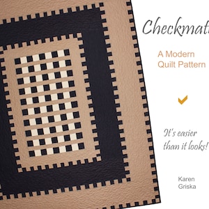 Checkmate Quilt Pattern, Modern Quilt, Quilt for a Man, Wall Quilt ...