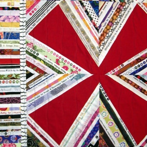 Red Zinger Selvage Quilt Pattern, Easy Quilt Pattern, Upcycle, Recycle ...