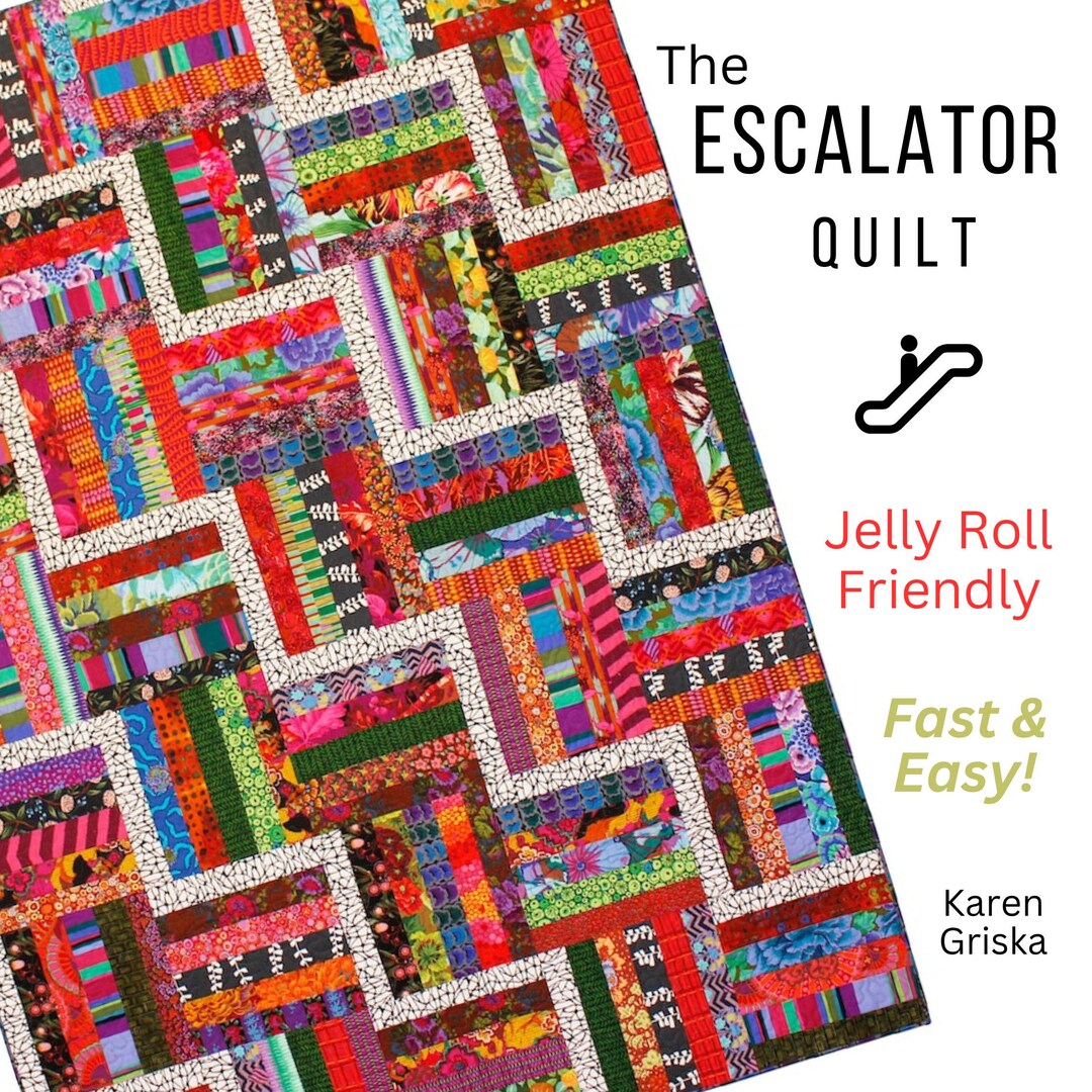 Escalator Quilt Pattern: Jelly Roll Scrap Quilt, Xlong Twin (PDF) - Etsy