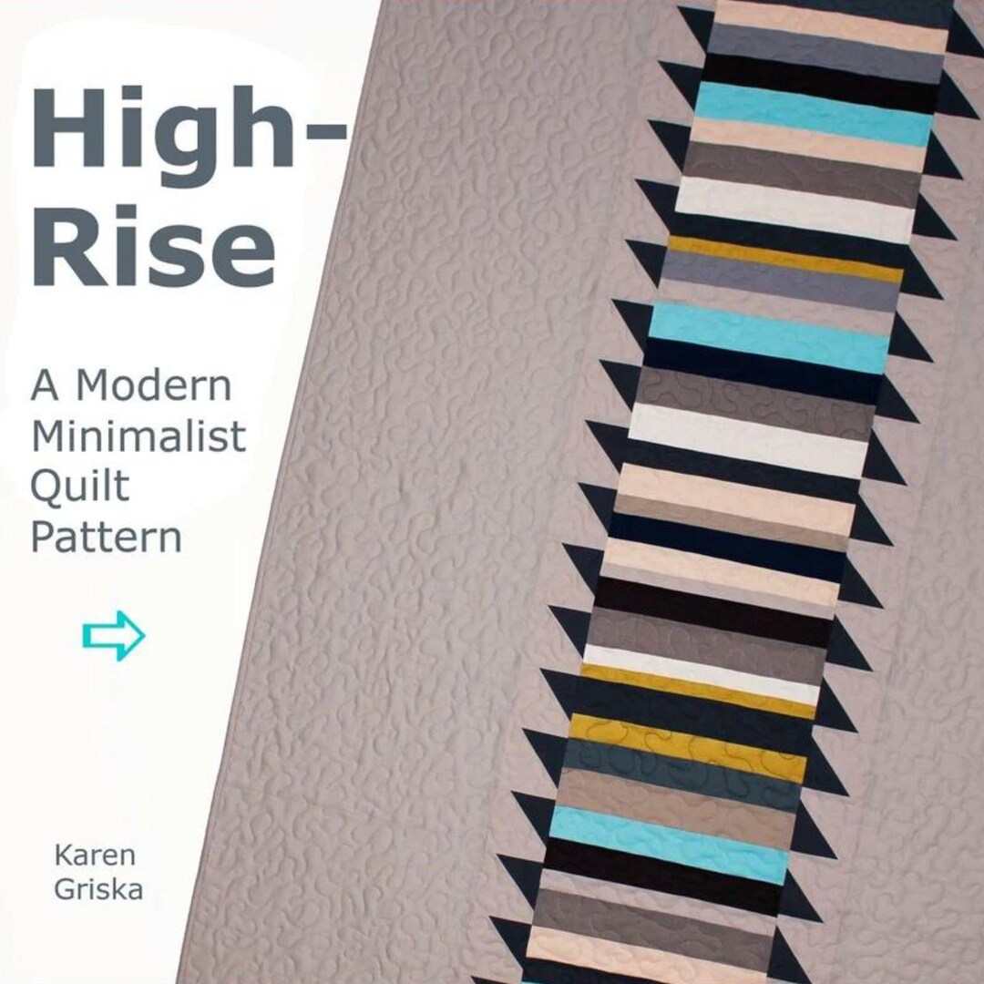 High-rise Quilt Pattern: Modern Minimalist Throw or Wall Quilt (50" X ...