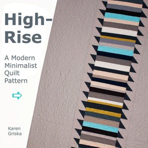 High-rise Quilt Pattern: Modern Minimalist Throw or Wall Quilt (50" X ...