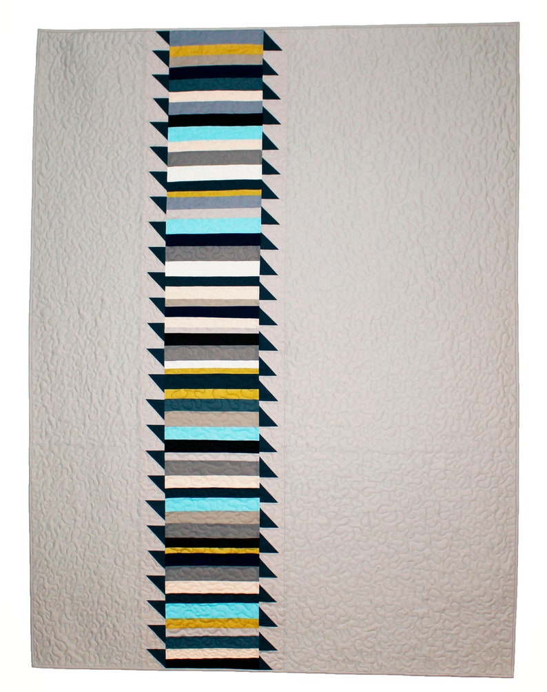 High-rise Quilt Pattern: Modern Minimalist Throw or Wall Quilt (50" X ...