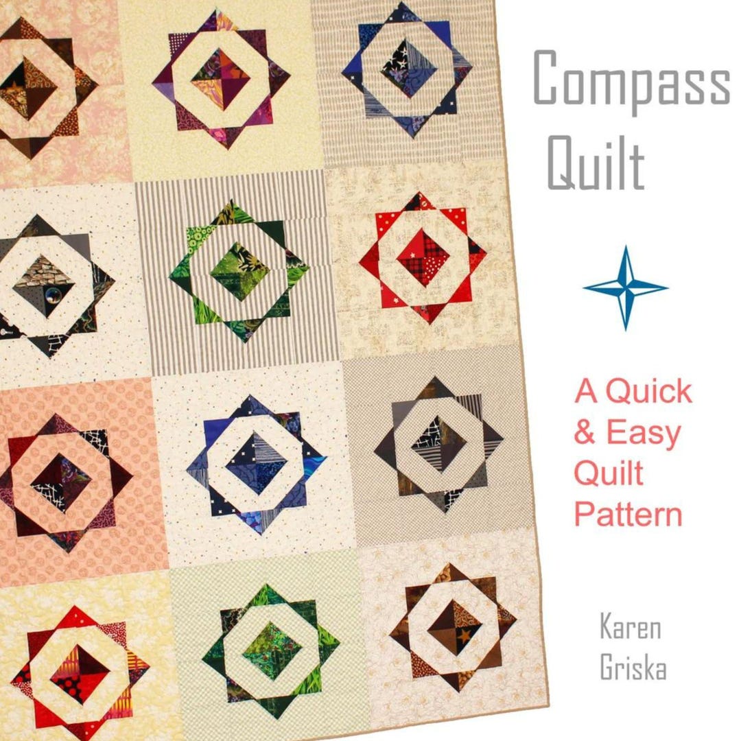Compass Quilt Pattern, Easy Quilt Pattern, Modern Quilt Pattern ...
