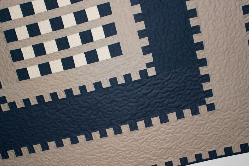 Checkmate Quilt Pattern Modern Quilt Quilt for a Man Wall - Etsy