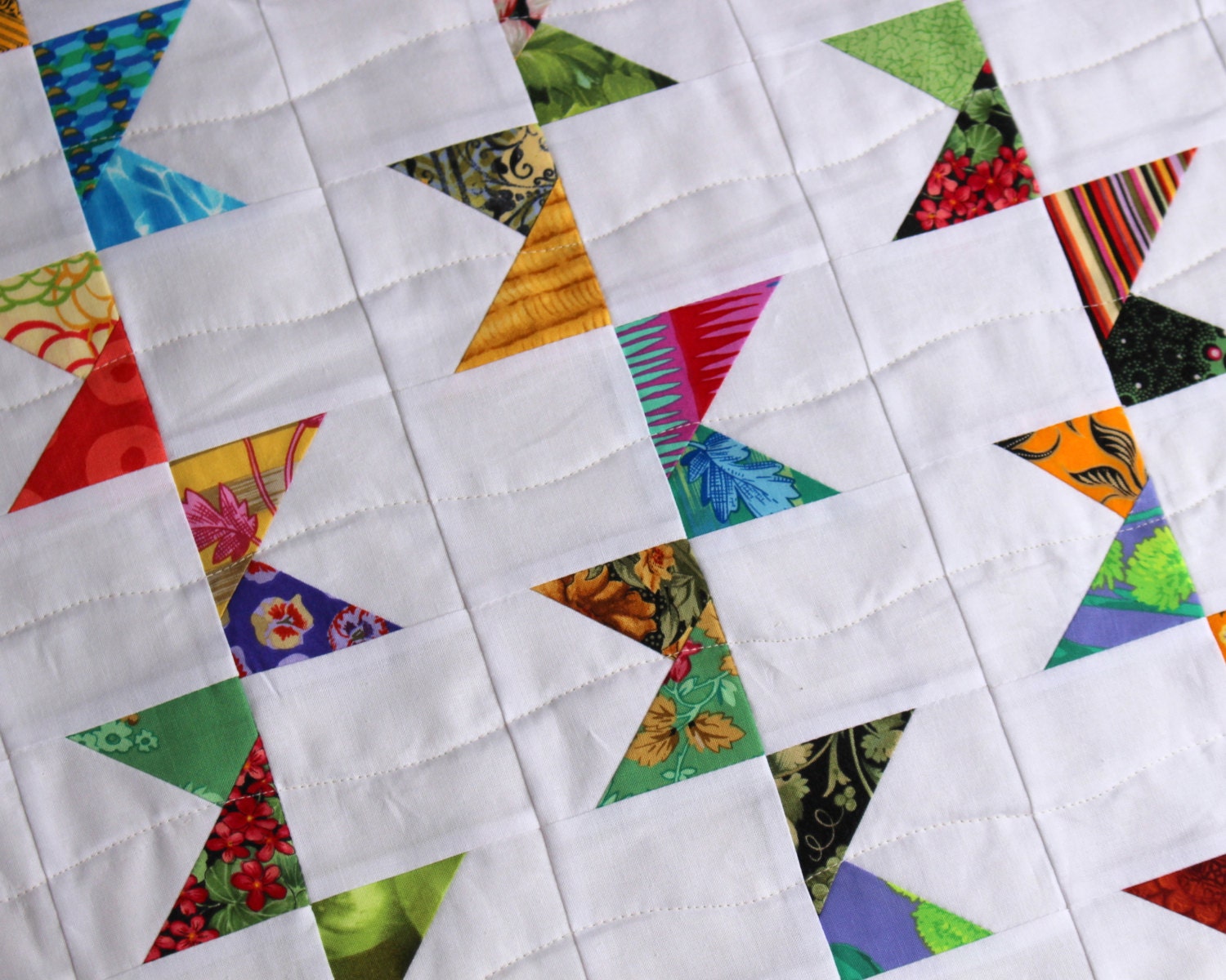 Bunting Scrap Quilt Pattern: Easy Modern Design (PDF) - Etsy