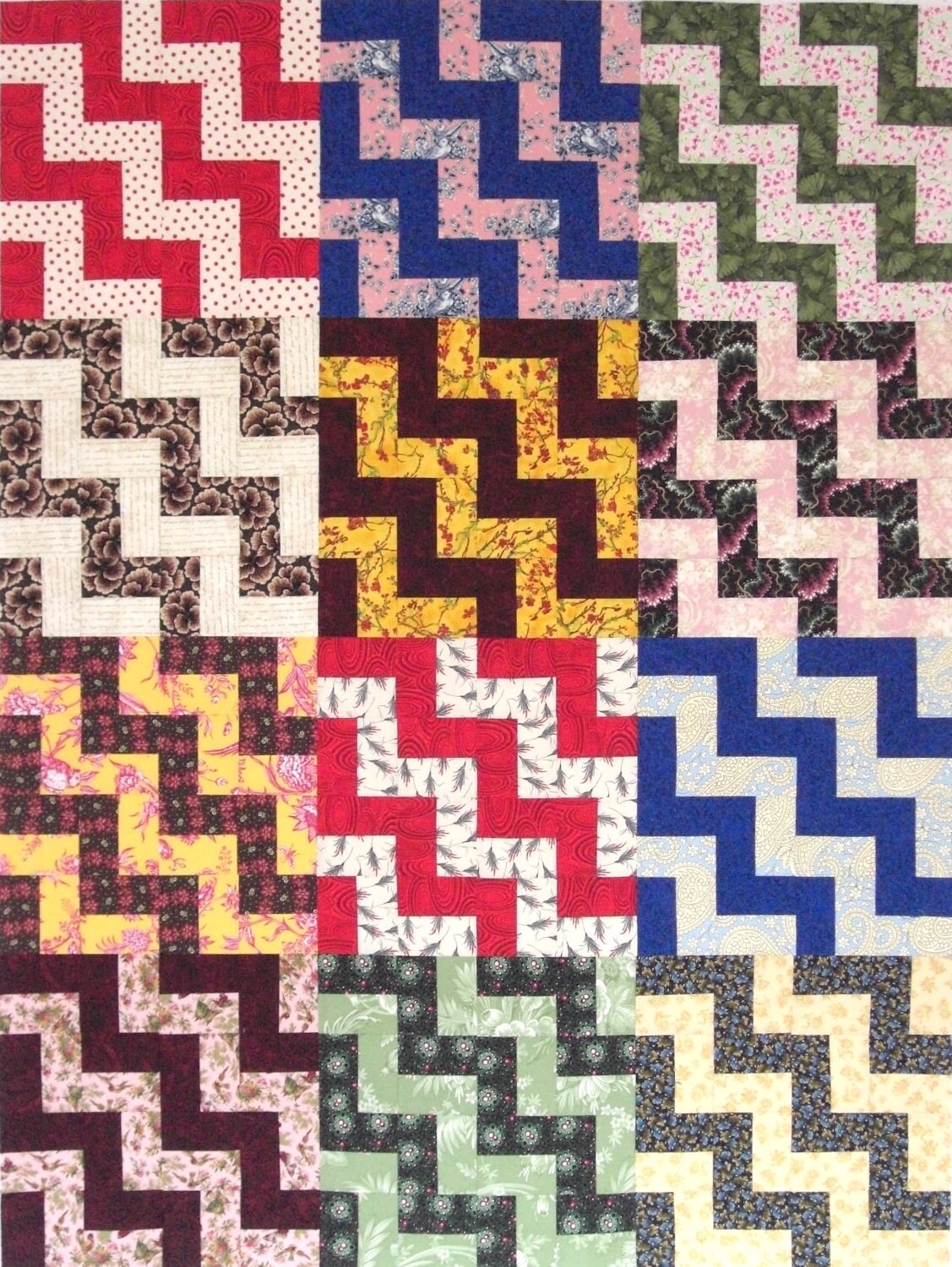 11 Quilt Patterns, Stairstep Quilts, PDF, Tutorial, Karen Griska, Guild ...