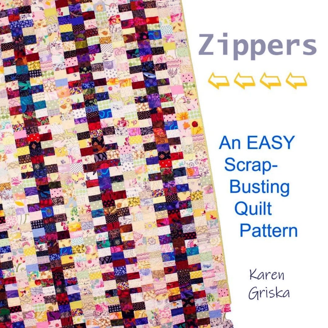 Zippers Quilt Pattern: Easy Scrap Quilt (67" X 84") (digital Download ...