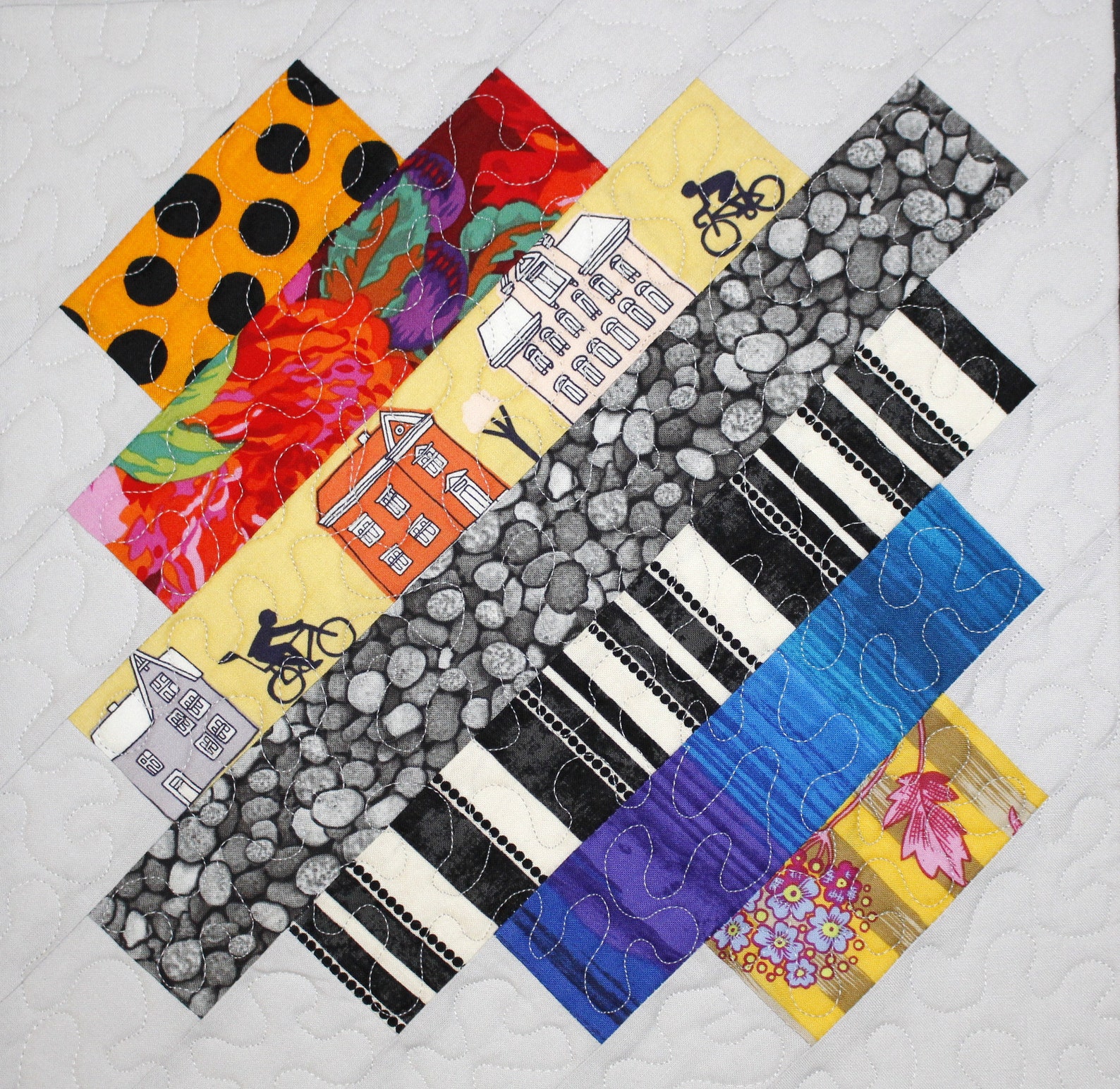 Boardwalk Modern Quilt Pattern Scrap Quilt Throw Quilt Lap | Etsy