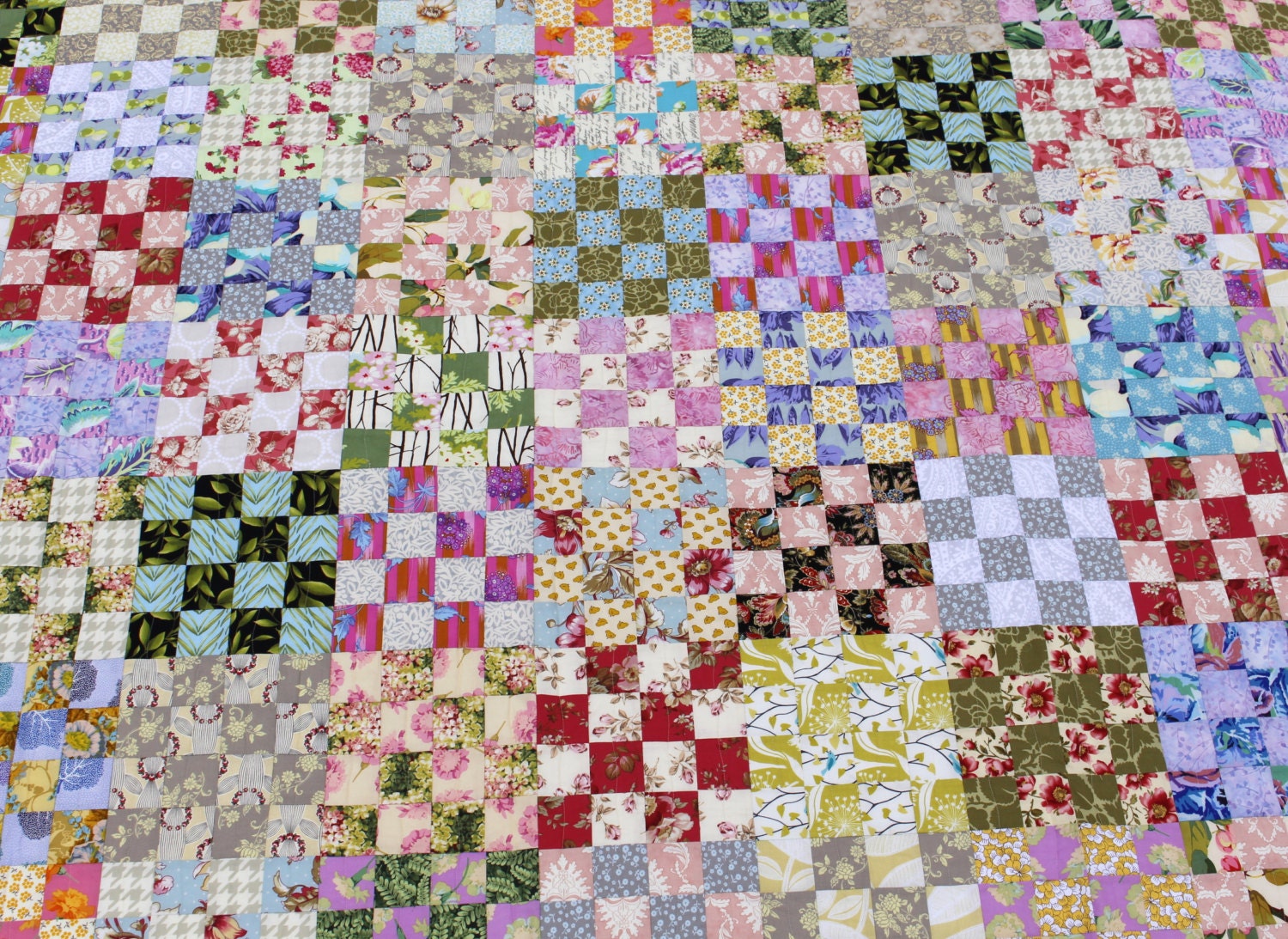 Botanical Garden Quilt Pattern Easy Scrap Quilt Pattern Twin | Etsy