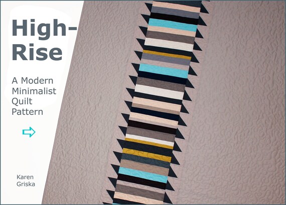 High-rise Quilt Pattern Modern Minimalist Quilt Wall Quilt | Etsy