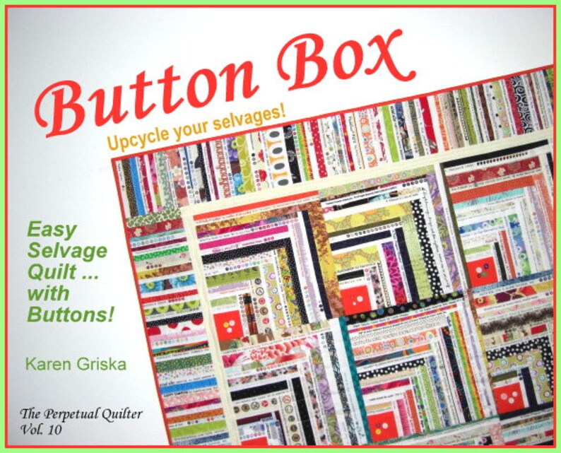 Button Box Selvage Quilt Pattern Quilt Pattern Upcycle | Etsy