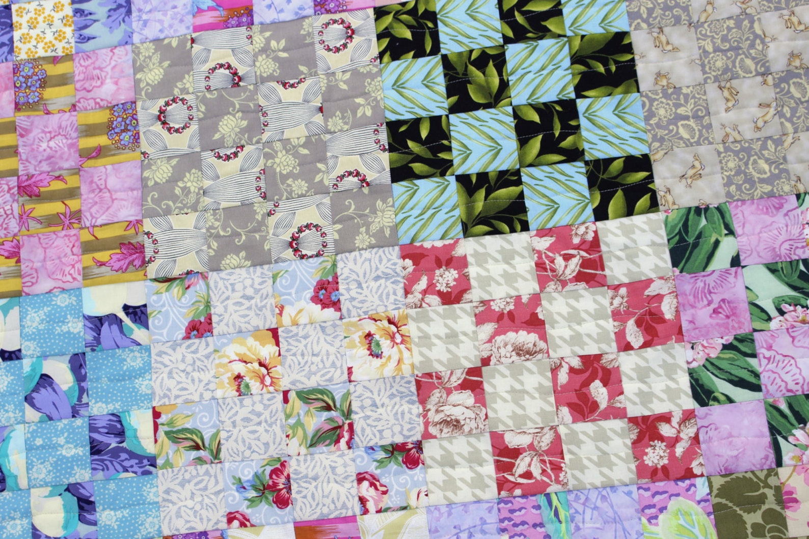 Botanical Garden Quilt Pattern Easy Scrap Quilt Pattern Twin | Etsy