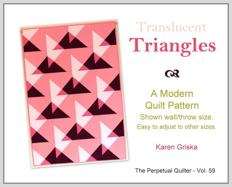 Translucent Triangles Quilt Pattern, Modern Throw (PDF Pattern) - Etsy