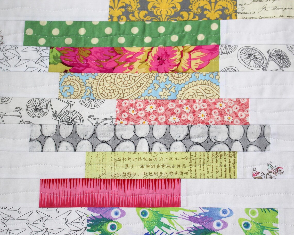 The Stacks Quilt Pattern Modern Quilt Pattern Scrap Quilt - Etsy