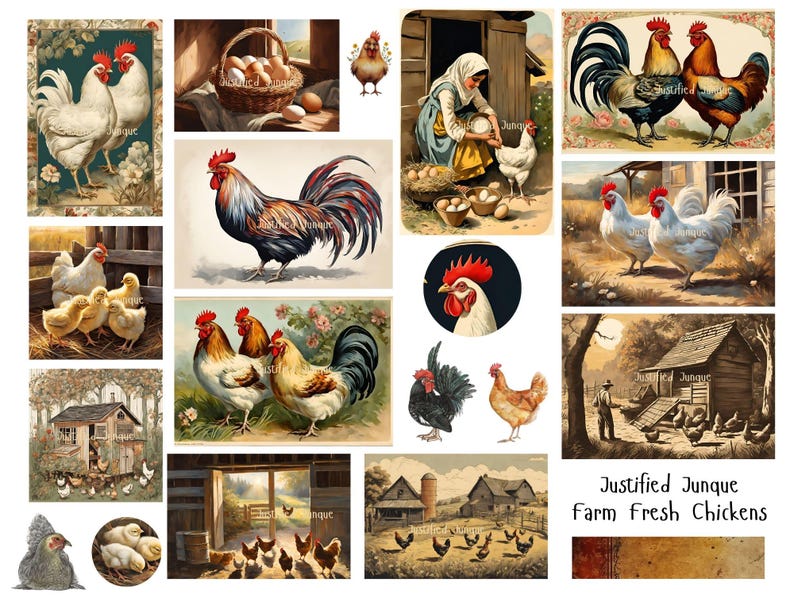 Farm Fresh Chickens Pages and Ephemera, Horse Journal Cards and Pockets ...