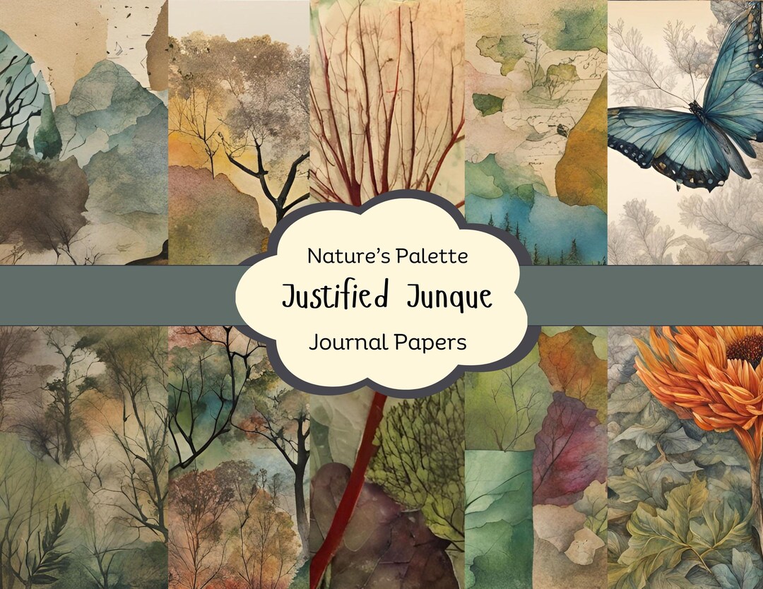 Nature's Palette Digital Download, Nature Junk Journal Kit With ...