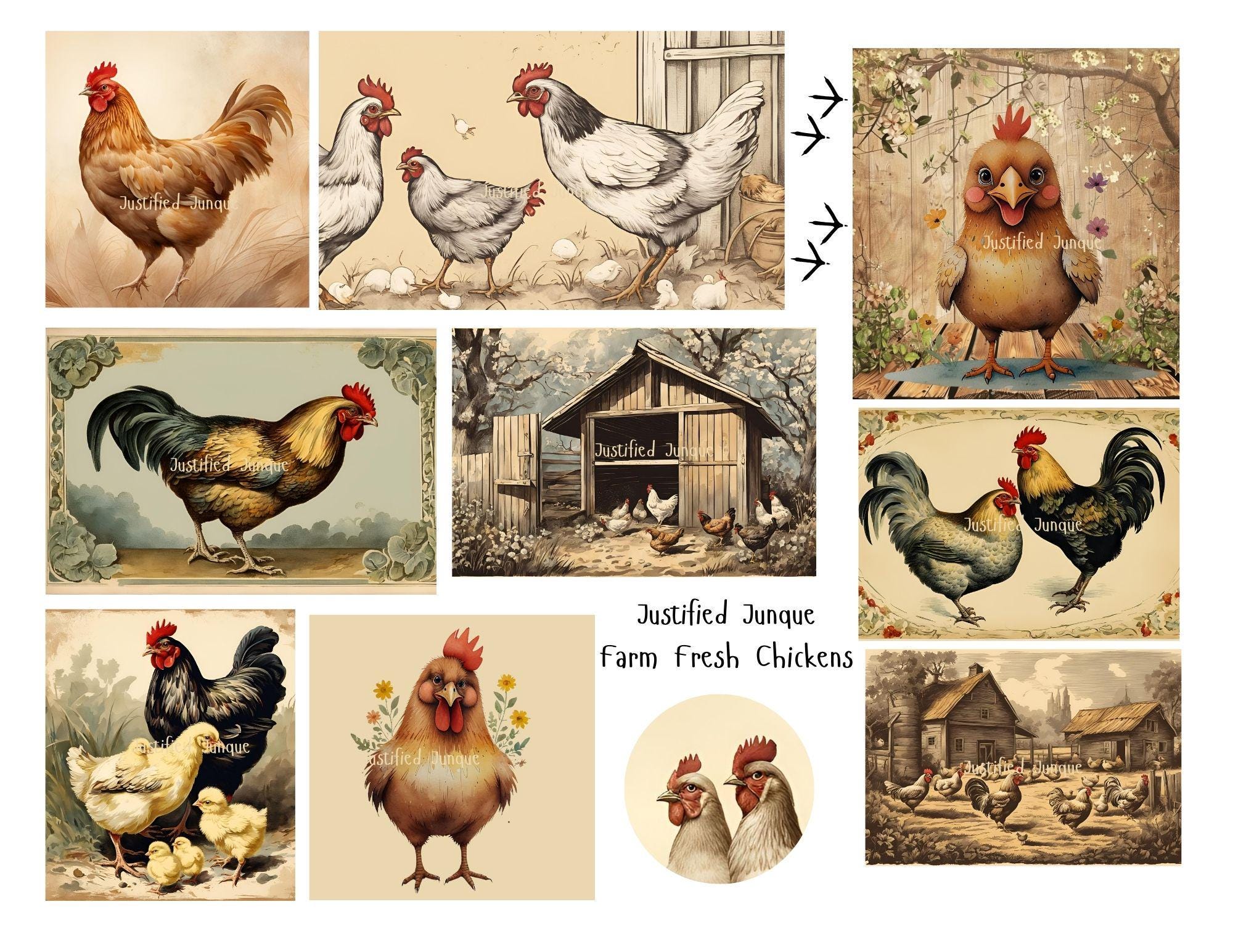 Farm Fresh Chickens Pages and Ephemera, Horse Journal Cards and Pockets ...