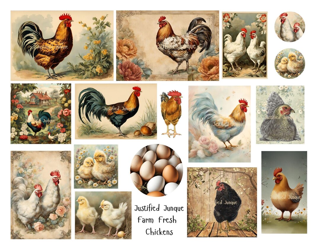 Farm Fresh Chickens Pages and Ephemera, Horse Journal Cards and Pockets ...