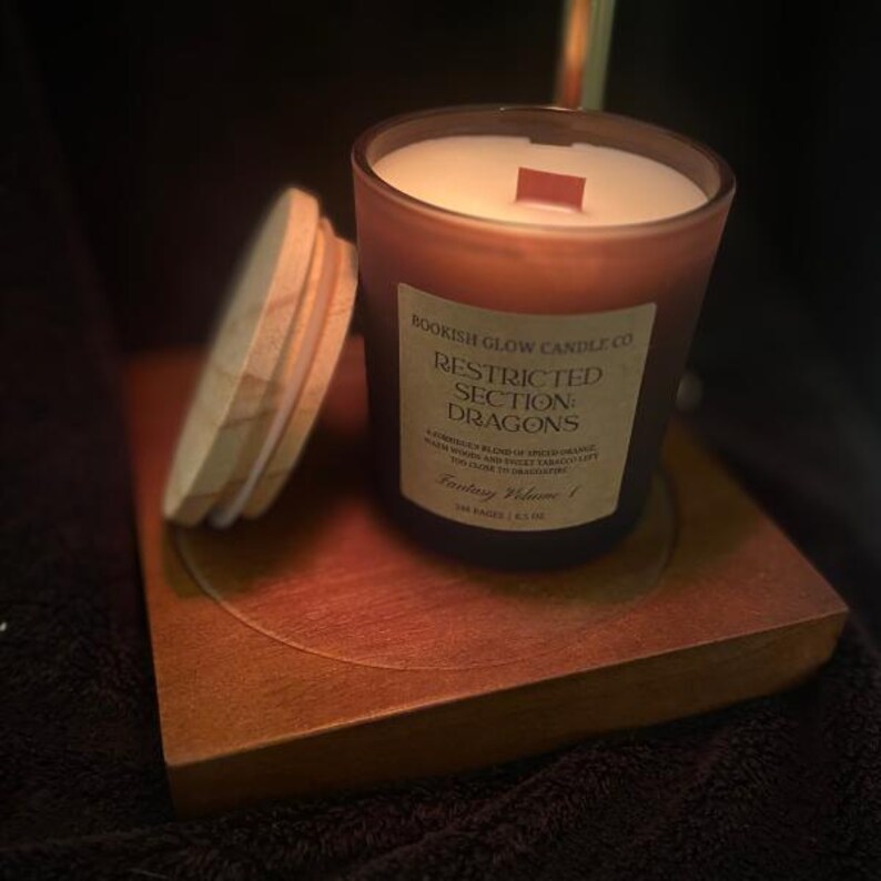 Fantasy Book Candle - Restricted Section: Dragons - Etsy