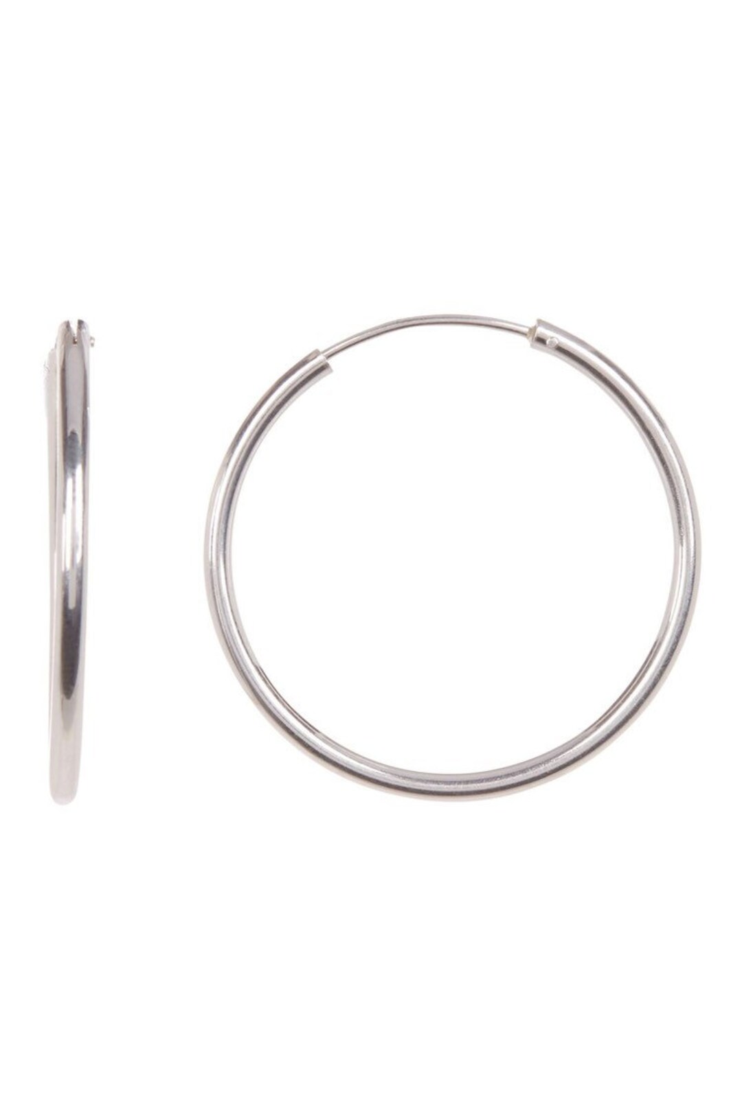 Silver Hoops- Silver Hoop Earrings- Retro Earrings- Sterling Silver ...