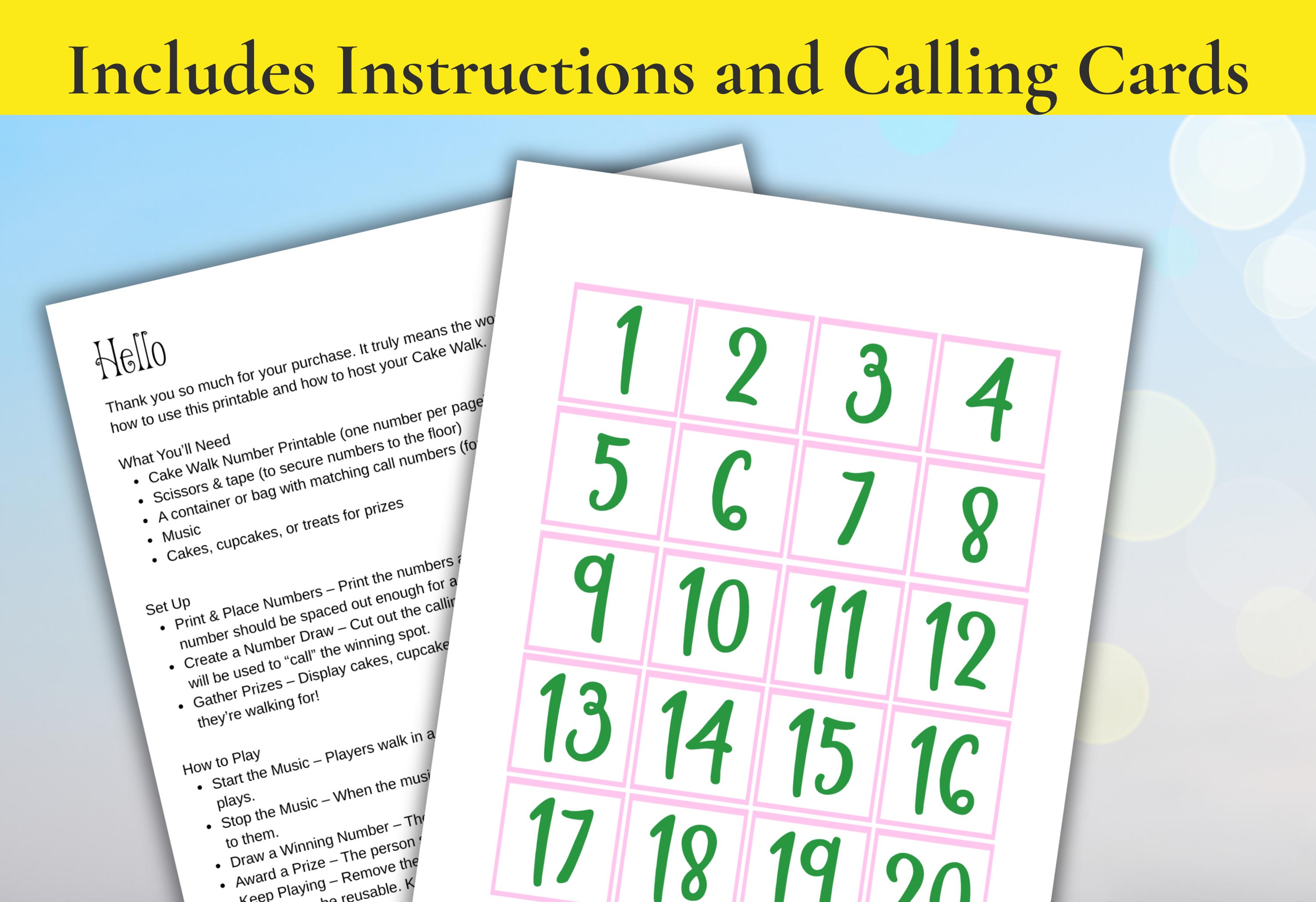 Easter Cake Walk Numbers Printable, Church Festival Activity, School ...