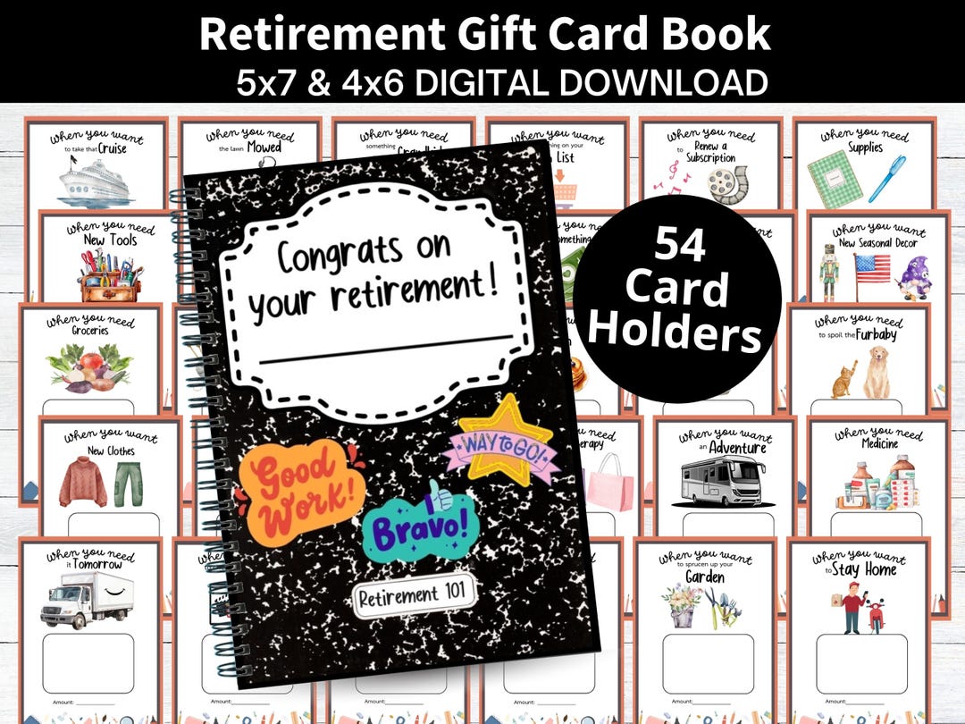 Teacher Retirement Gift Card Holder Book Printable, Group Gift From ...