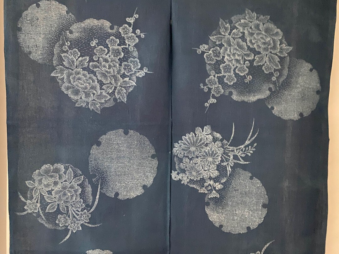 Noren (japanese Doorway Curtain) With Hand-dyed Fabric (28.25