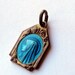 Antique French Religious Blue Enamel Miraculous Medal Holy - Etsy