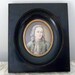 Antique French Victorian Miniature Portrait Painting on Bone of Young ...