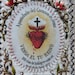 Antique Religious Handmade Reliquary Scapular Relic Sacred Heart W ...