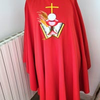 Semi-gothic Chasuble With a Priest Stole- Semi Gothic Style Chasuble ...